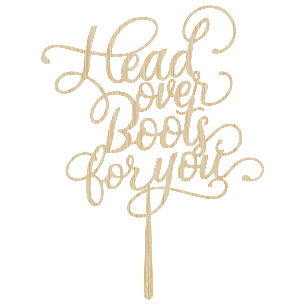 Couples Cake Topper - Head Over Boots for You – Silver Rose Bakery