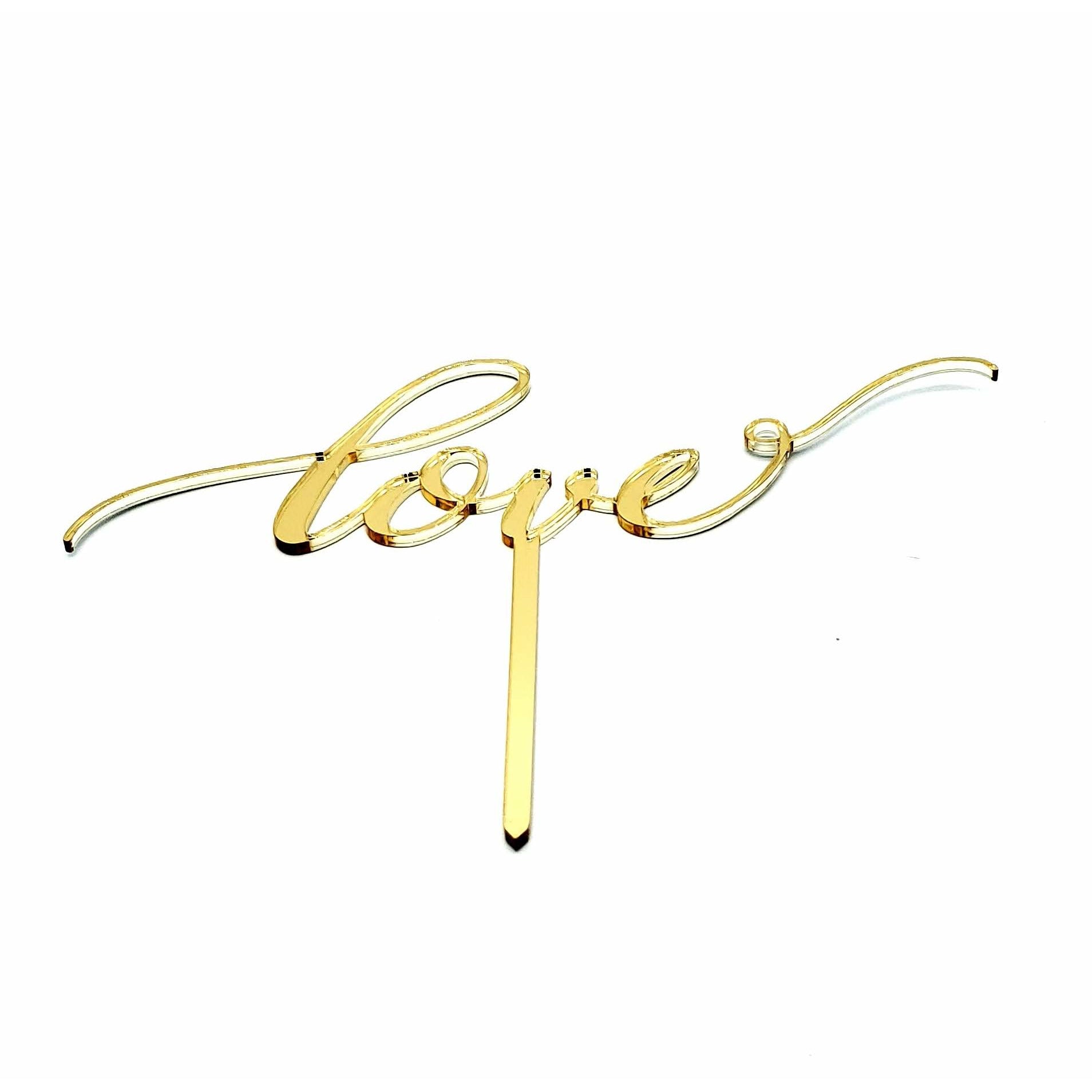 Love Cake Topper – Silver Rose Bakery